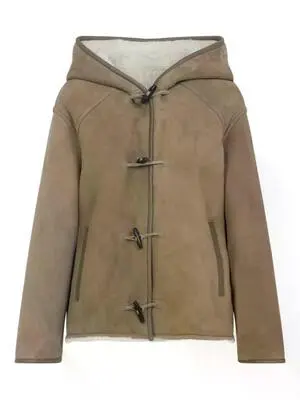 YVES SALOMON Hooded Suede Coat