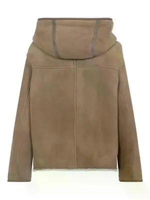 YVES SALOMON Hooded Suede Coat