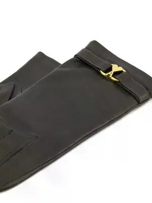 Ami Heart-buckle Leather Gloves