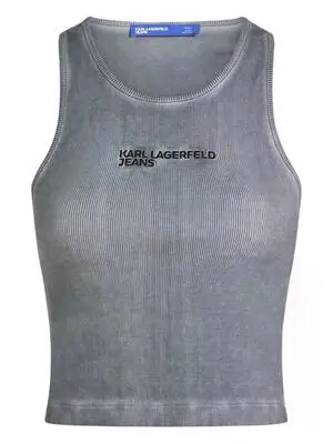 Karl Lagerfeld Ribbed Cotton Top
