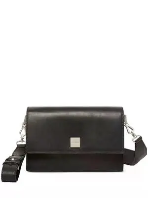 Max Mara Bianca Roughs Leather Shoulder Bag - Black
