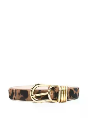 DEHANCHE Hollyhock Leather Belt - Brown