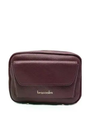 BRACCIALINI Flap-pocket Leather Crossbody Bag