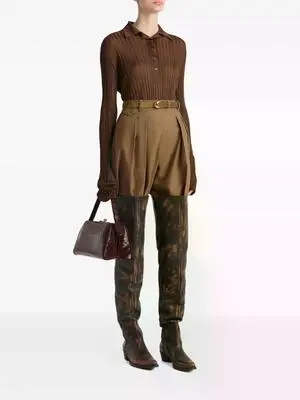 Khaite Vin Ribbed Buttoned Top