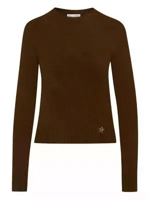 Oscar De La Renta Scarf-detail Knit Sweater