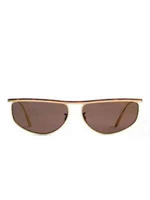 Khaite X Oliver Peoples Pilot-frame Sunglasses - Gold