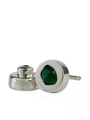 PARTS OF FOUR Emerald-embellished Stud Earrings - Silver