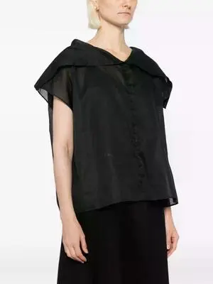 JIL SANDER Cotton Caped Top