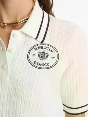 SPORTY & RICH Cable-knit Polo Shirt