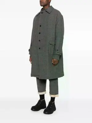 A TENTATIVE ATELIER Checked Button-up Coat