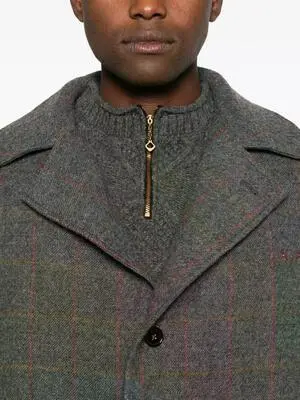 A TENTATIVE ATELIER Checked Button-up Coat