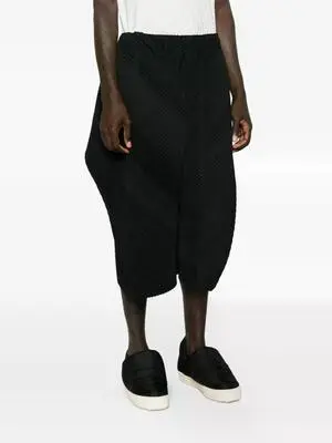 Issey Miyake Cropped Wide-leg Trousers