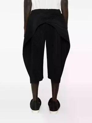 Issey Miyake Cropped Wide-leg Trousers
