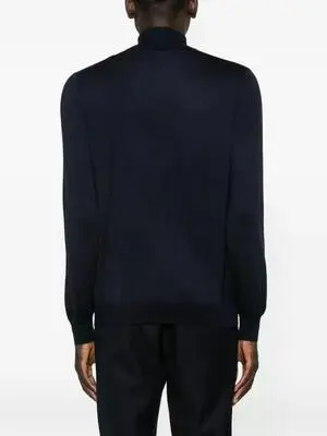GIUUNO Roll-neck Sweater - Blue