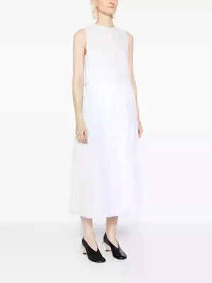 JIL SANDER Pleated Cotton Dress