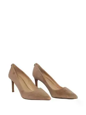 Michael Kors Alina Suede Pointed-toe Pumps - 297 Husk