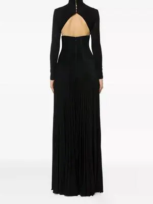 Elisabetta Franchi Draped Pleated Maxi Dress In Black - 40% Off |  Editorialist
