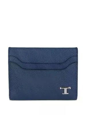 TOD'S Logo-plaque Leather Cardholder - Blue
