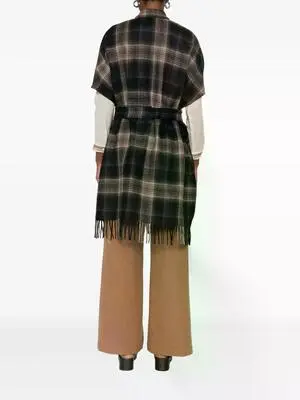 DIEGA Plaid Jacket With Belted Waist