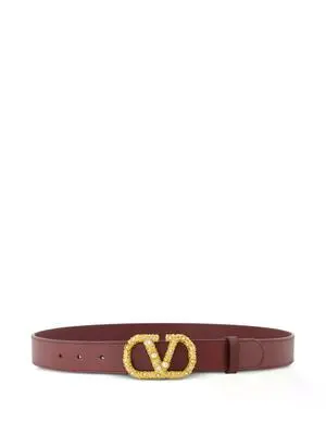 Valentino Garavani Vlogo Crystal Belt - Red
