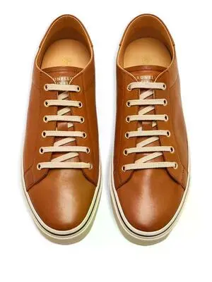 Brunello Cucinelli Leather Lace-up Sneakers - Brown