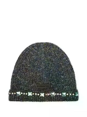 Pinko Mouliné Knit Beanie - Grey
