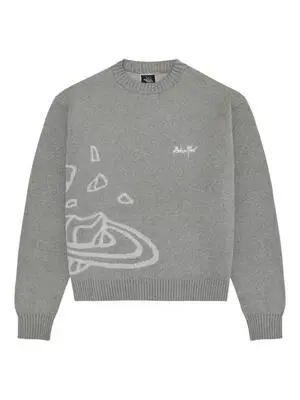 BROKEN PLANET Crew-neck Graphic Print Sweater