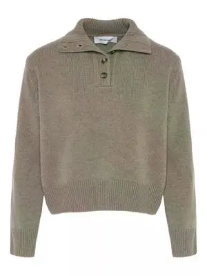 YVES SALOMON High-neck Buttoned Sweater