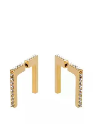 Elisabetta Franchi Rhinestone-embellished Earrings - Gold