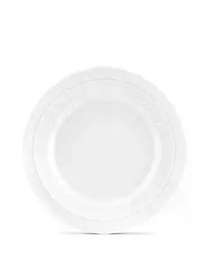 GINORI 1735 Textured Scalloped Plate - White