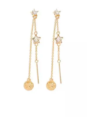 Versace Medusa Star Drop Earrings - Gold