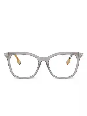 Burberry Check-pattern Cat-eye Glasses - Grey