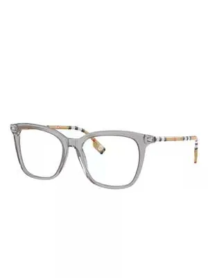 Burberry Check-pattern Cat-eye Glasses - Grey