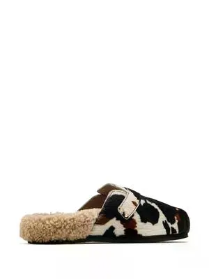 ANCIENT GREEK SANDALS Vasilitsa Pony Fur Mules - Brown