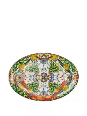 BACI MILANO Cosy Xmas Oval Plate - Neutrals