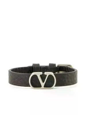 Valentino Garavani Logo Buckle Bracelet - Black