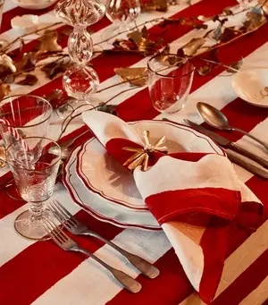 SUMMERILL & BISHOP Linen Stripe Napkin