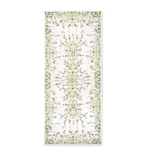 SUMMERILL & BISHOP Linen Botanical Wildflower Tablecloth - White