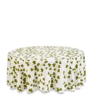 SUMMERILL & BISHOP Linen Ivy Round Tablecloth