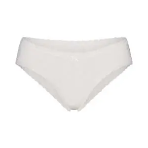 SKIMS Lightweight Cotton Pointelle Lace Brief - Snow