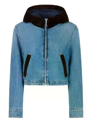 Marni Velvet-trimmed Denim Jacket