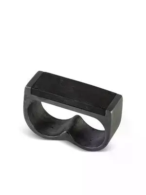 PARTS OF FOUR Plate Double Ring - Silver