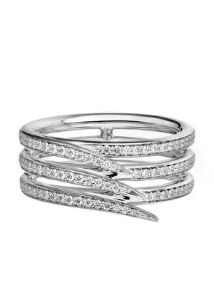 SHAUN LEANE 18k White Gold And Palladium Armis Diamond Ring - Silver