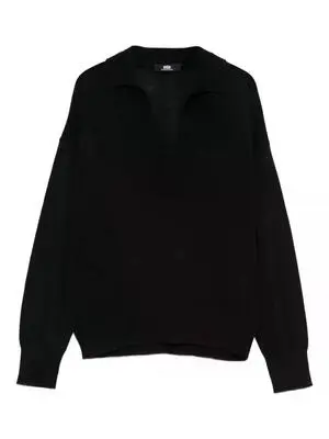 Alpha Studio V-neck Polo Sweater