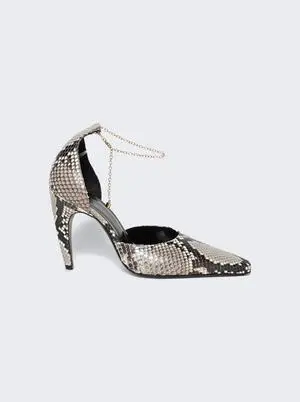 JUDE Fith Snake Leather Pumps