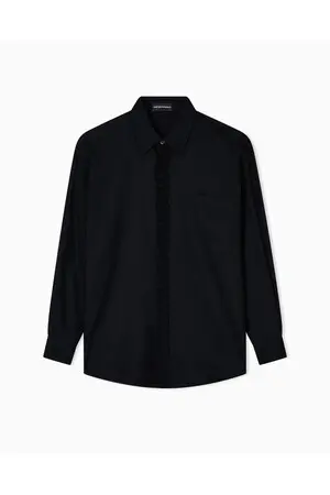 Emporio Armani Viyella Wool Shirt With Zig-zag Embellishment