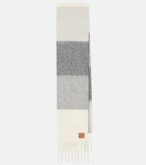 Loewe Alpaca And Wool-blend Scarf - Grey