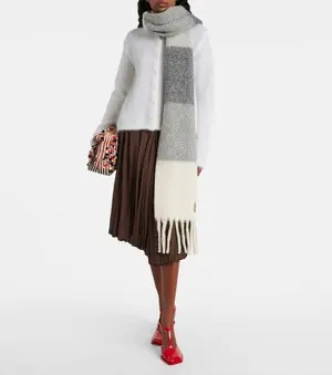 Loewe Alpaca And Wool-blend Scarf - Grey