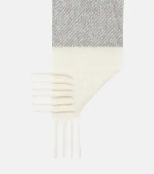 Loewe Alpaca And Wool-blend Scarf - Grey