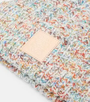 Loewe Logo Wool And Cashmere-blend Beanie